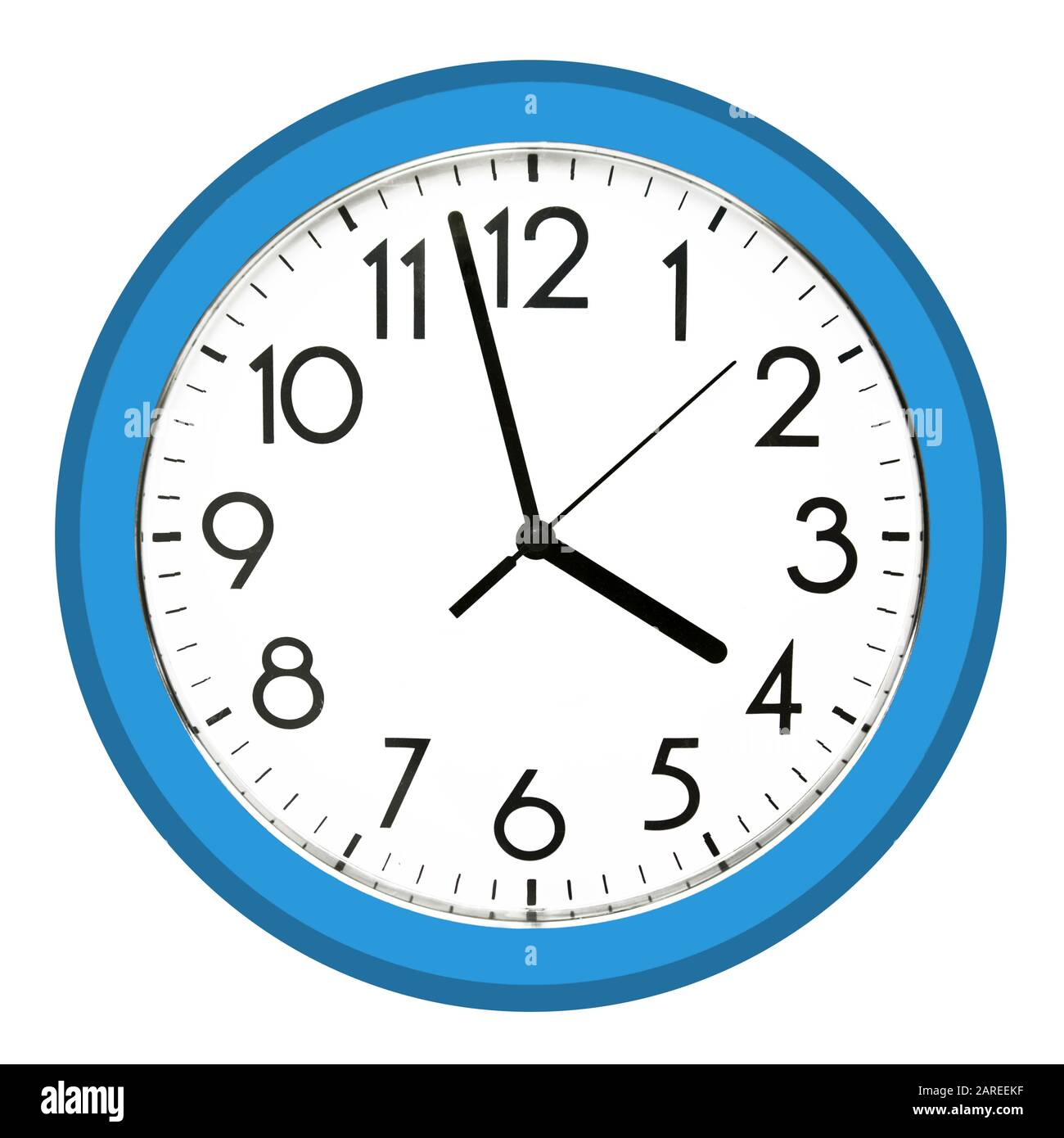 Blue wall clock. Isolated on white background. High quality photo Stock ...