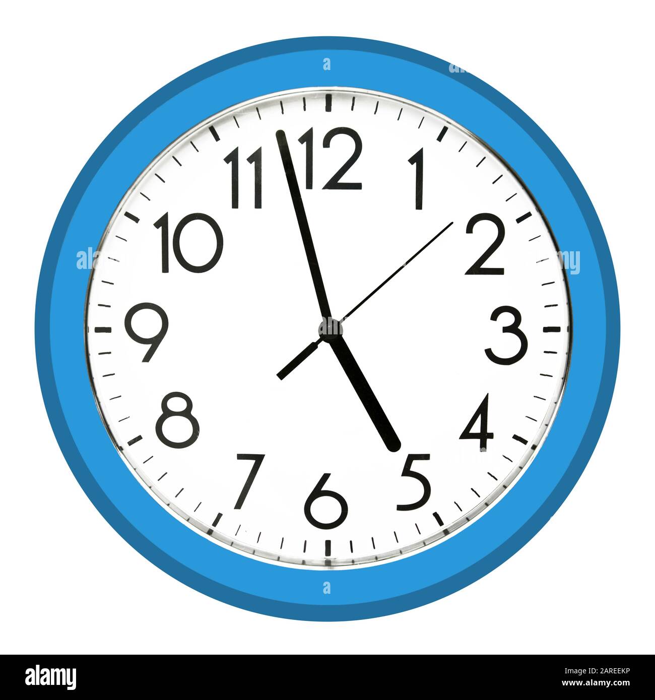 Blue wall clock. Isolated on white background. High quality photo Stock ...