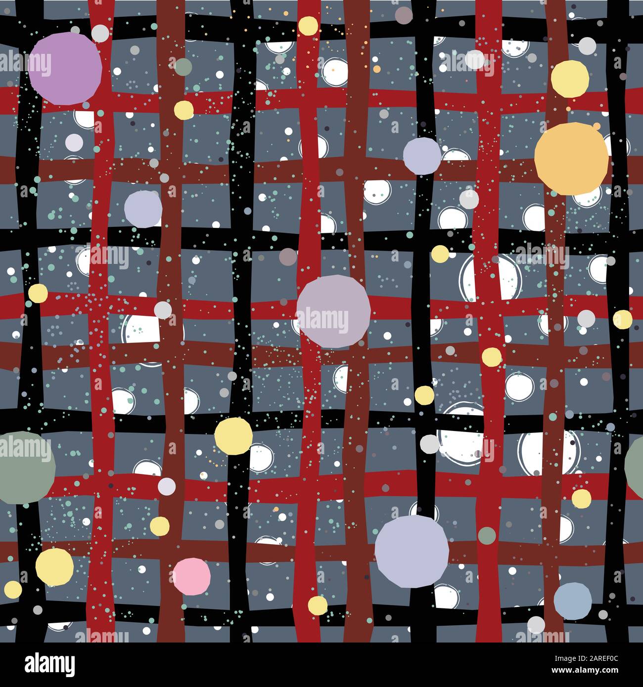 Abstract Seamless Pattern with hand drawn elements. Vector Illustration ...