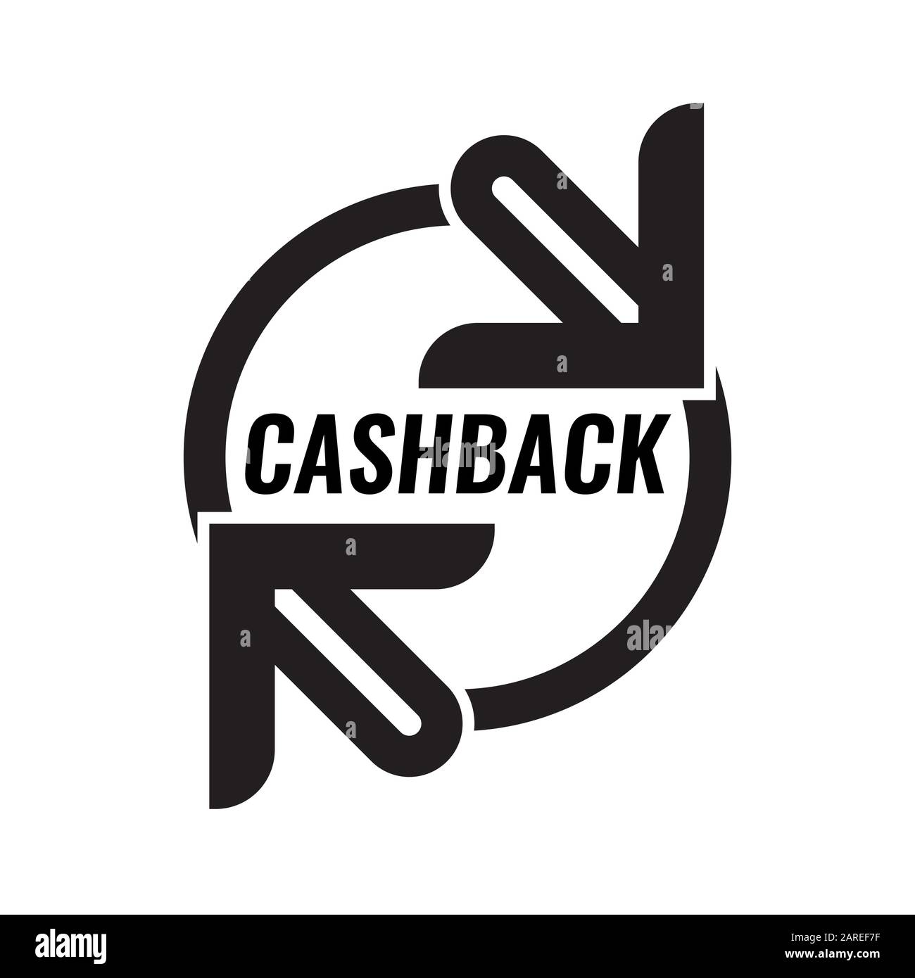 Refund or cashback icon. Symbol with arrow and circle for cashback ...