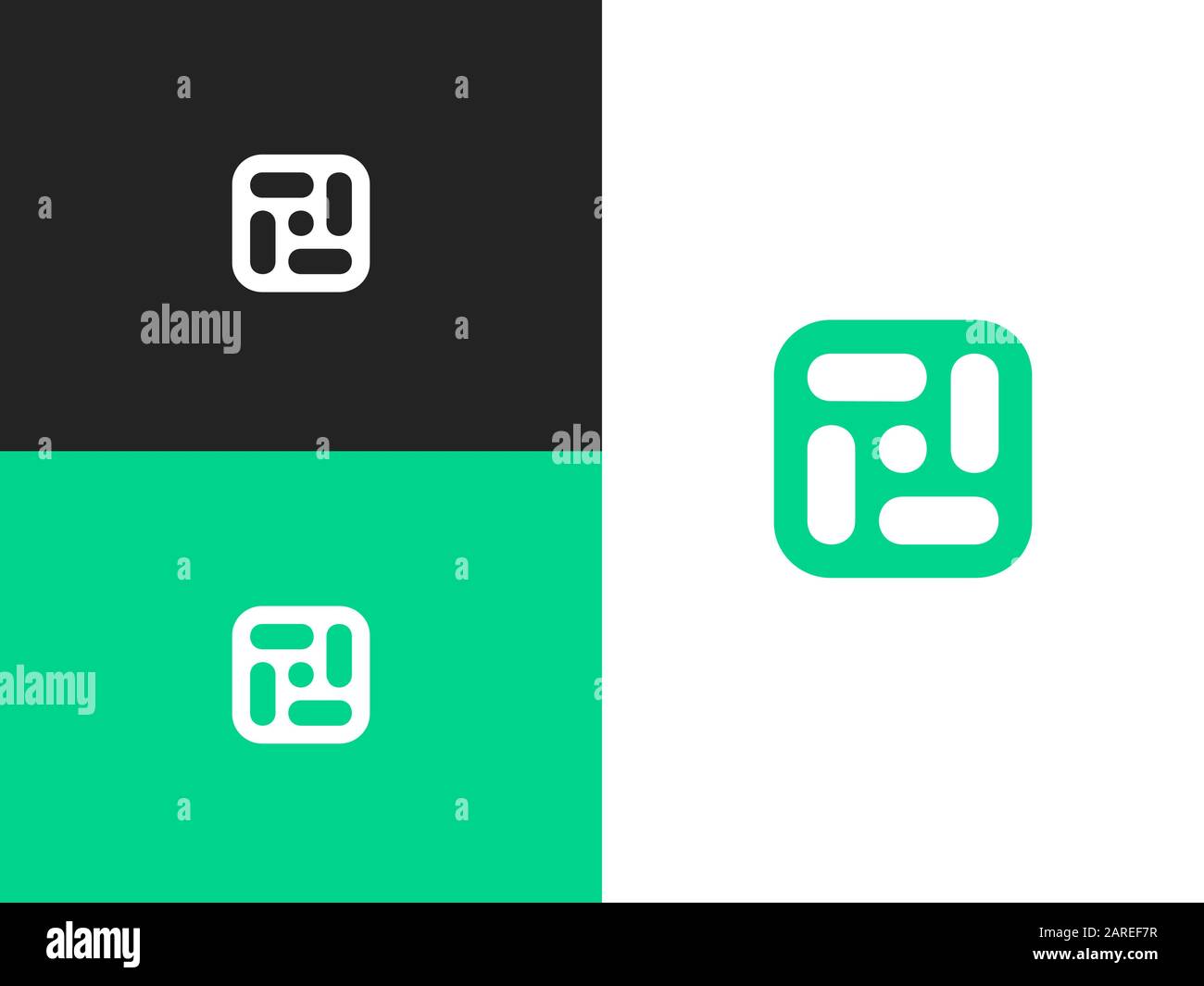 Icon template for medicine, science, laboratory. Technology logo in ...