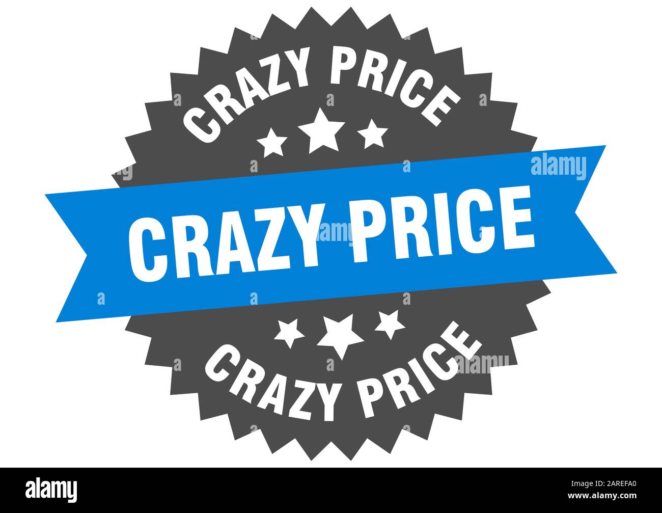 crazy price sign. crazy price circular band label. round crazy price ...