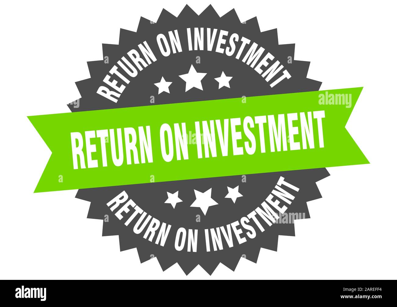 return on investment sign. return on investment circular band label ...