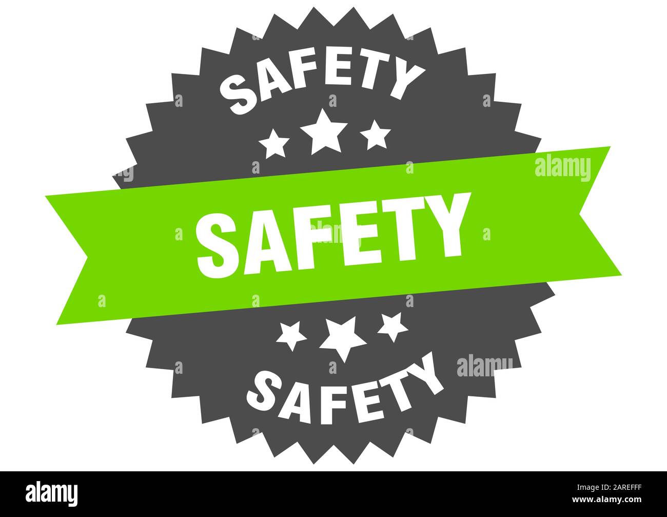 safety sign. safety circular band label. round safety sticker Stock ...