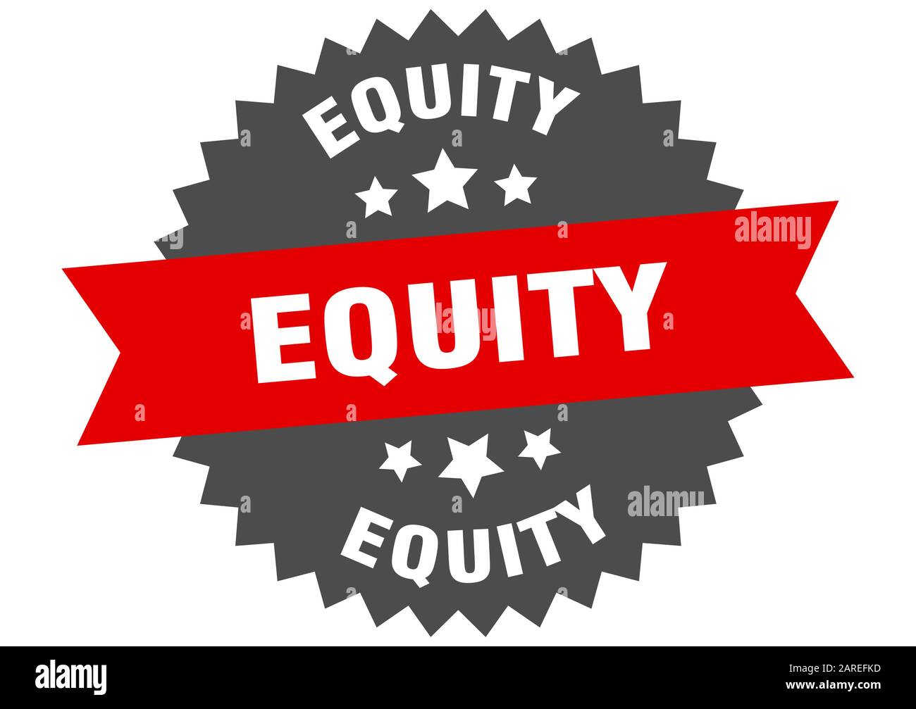 equity sign. equity circular band label. round equity sticker Stock ...