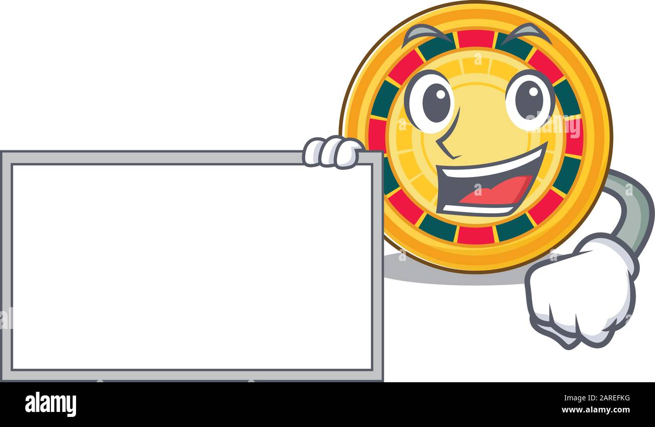 Funny roulette cartoon character design style with board Stock Vector ...