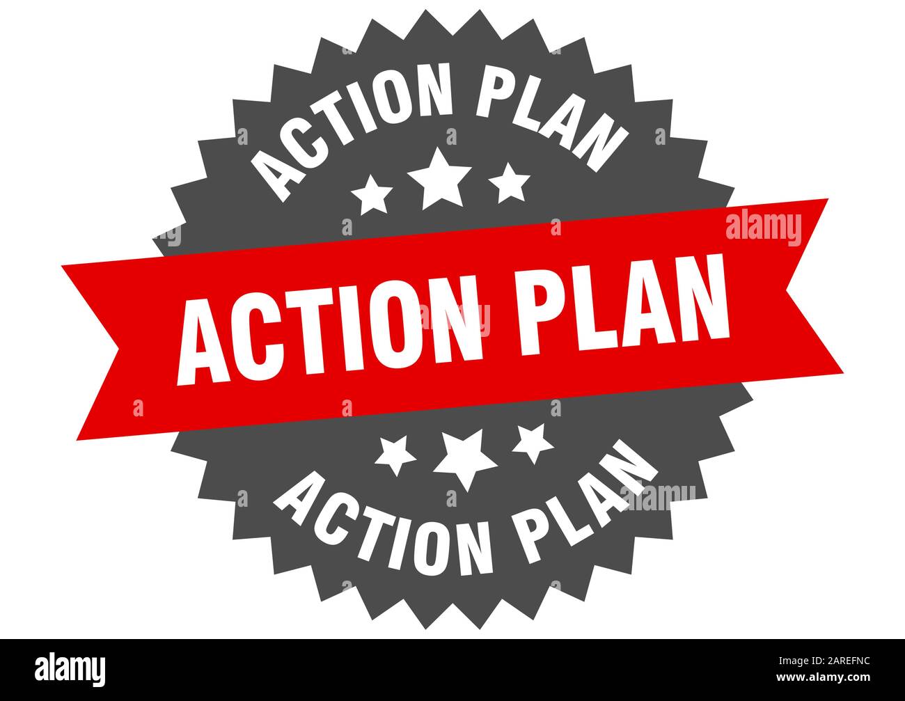 action plan sign. action plan circular band label. round action plan ...