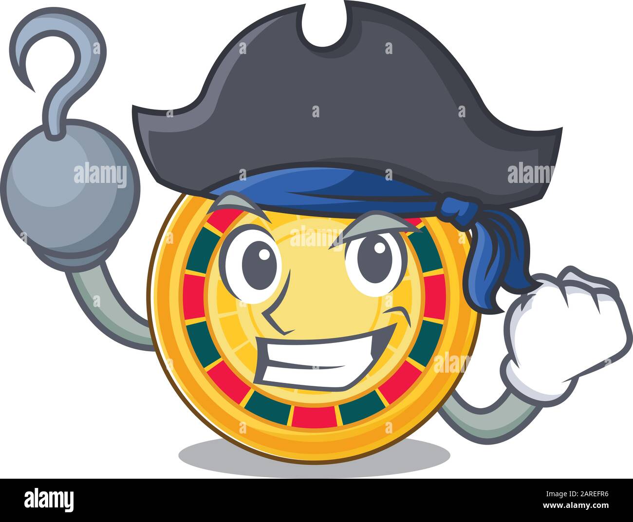 cool and funny roulette cartoon style wearing hat Stock Vector Image ...