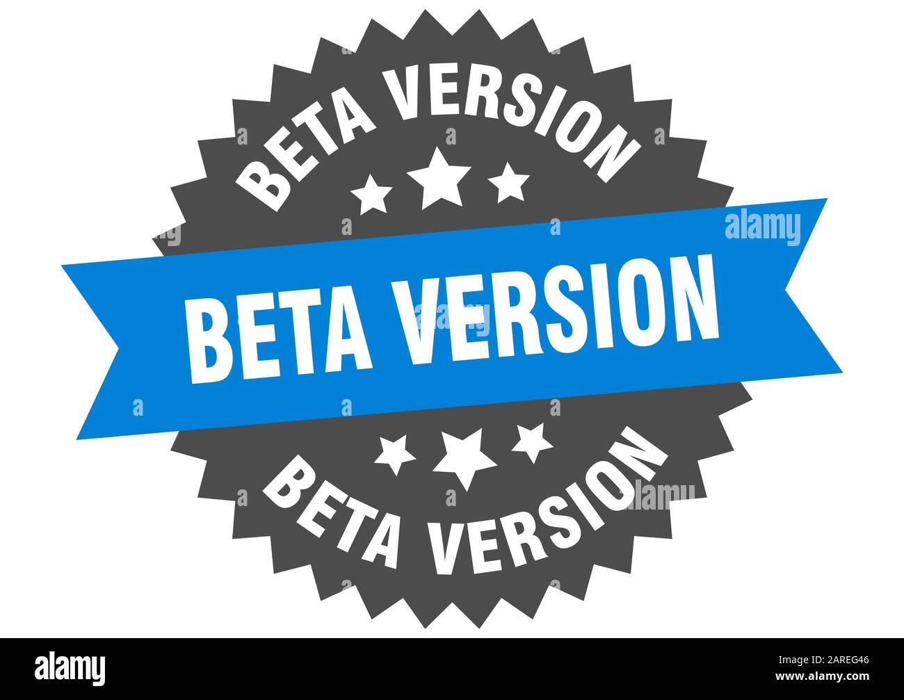 beta version sign. beta version circular band label. round beta version ...