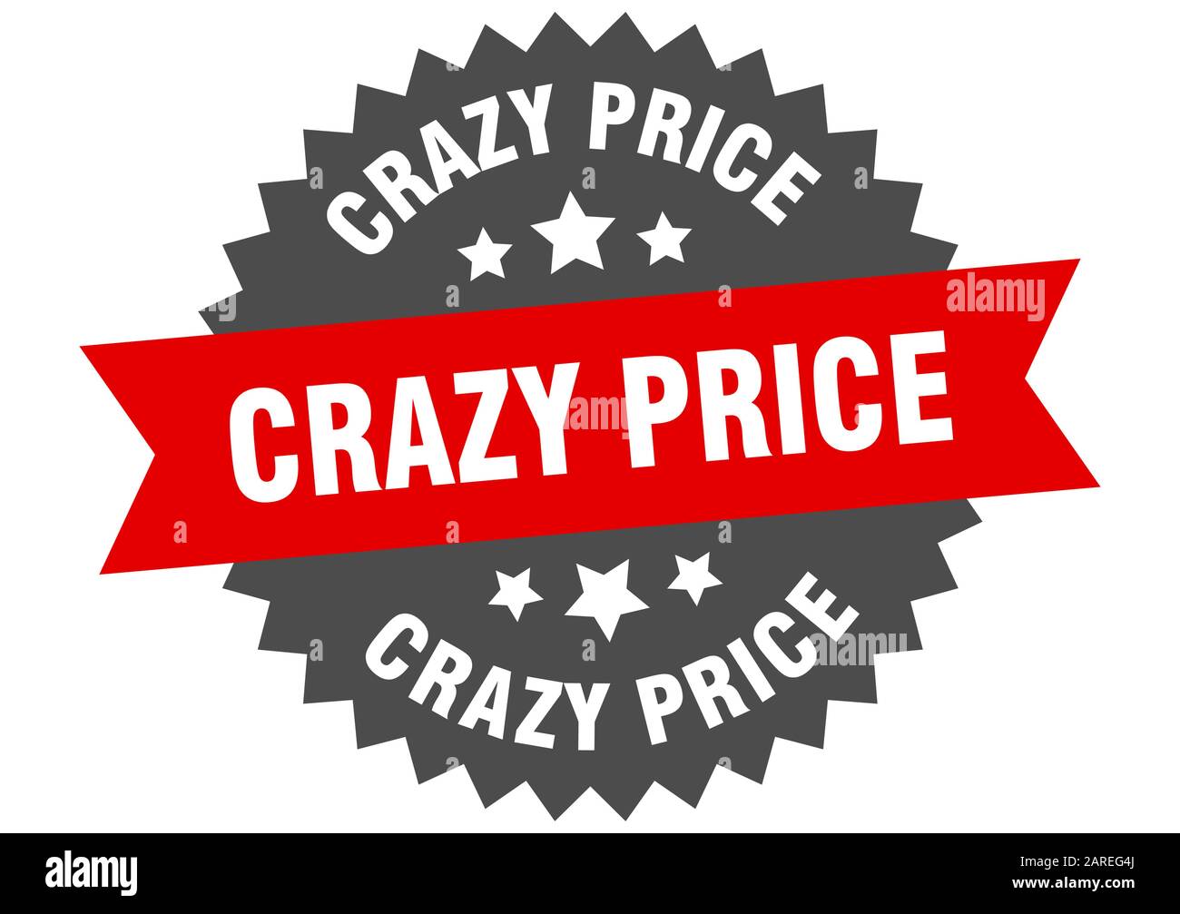 crazy price sign. crazy price circular band label. round crazy price ...