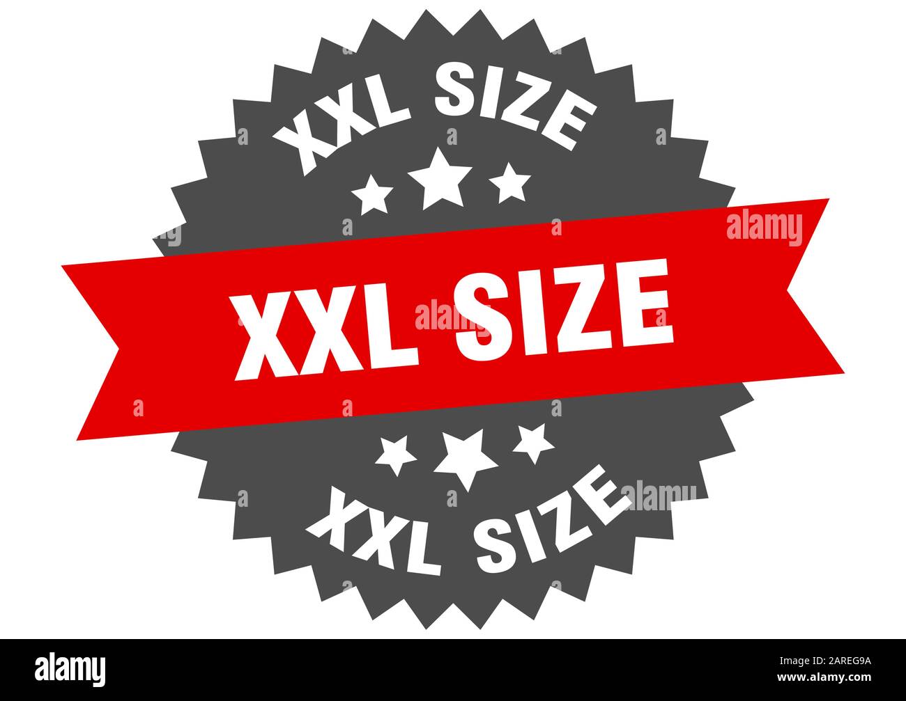 xxl size sign. xxl size circular band label. round xxl size sticker ...