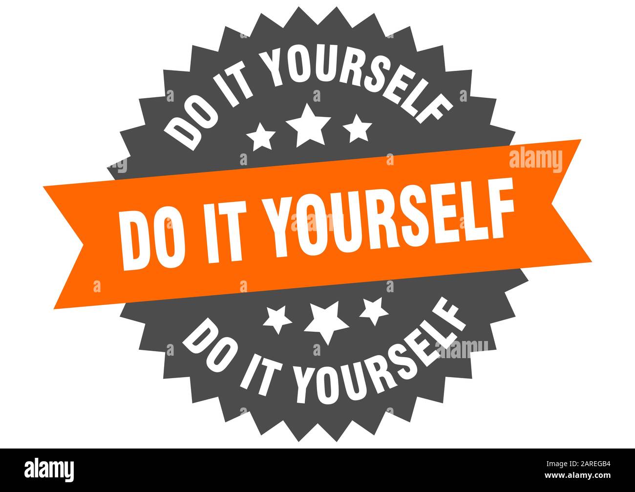 do it yourself sign. do it yourself circular band label. round do it ...