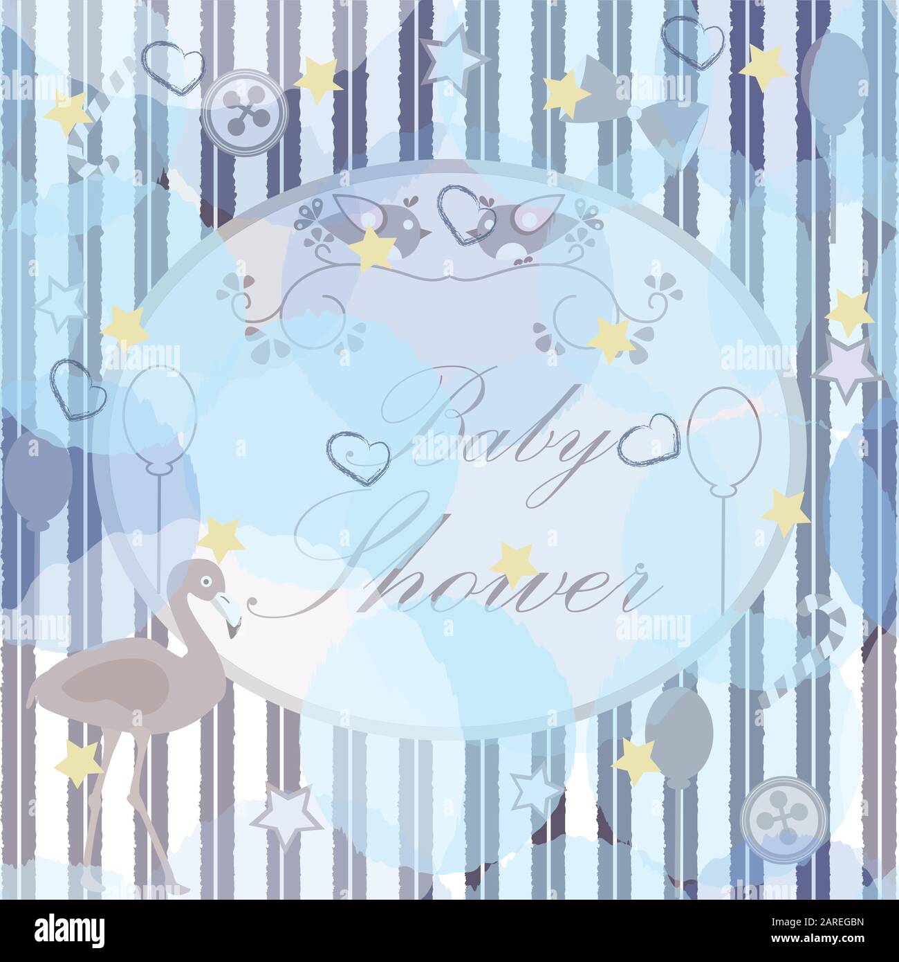 Baby SHower congratulations Card. vector Illustration Stock Vector ...