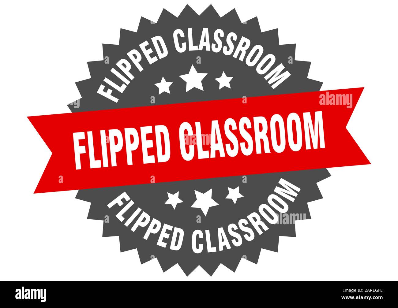 flipped classroom sign. flipped classroom circular band label. round ...