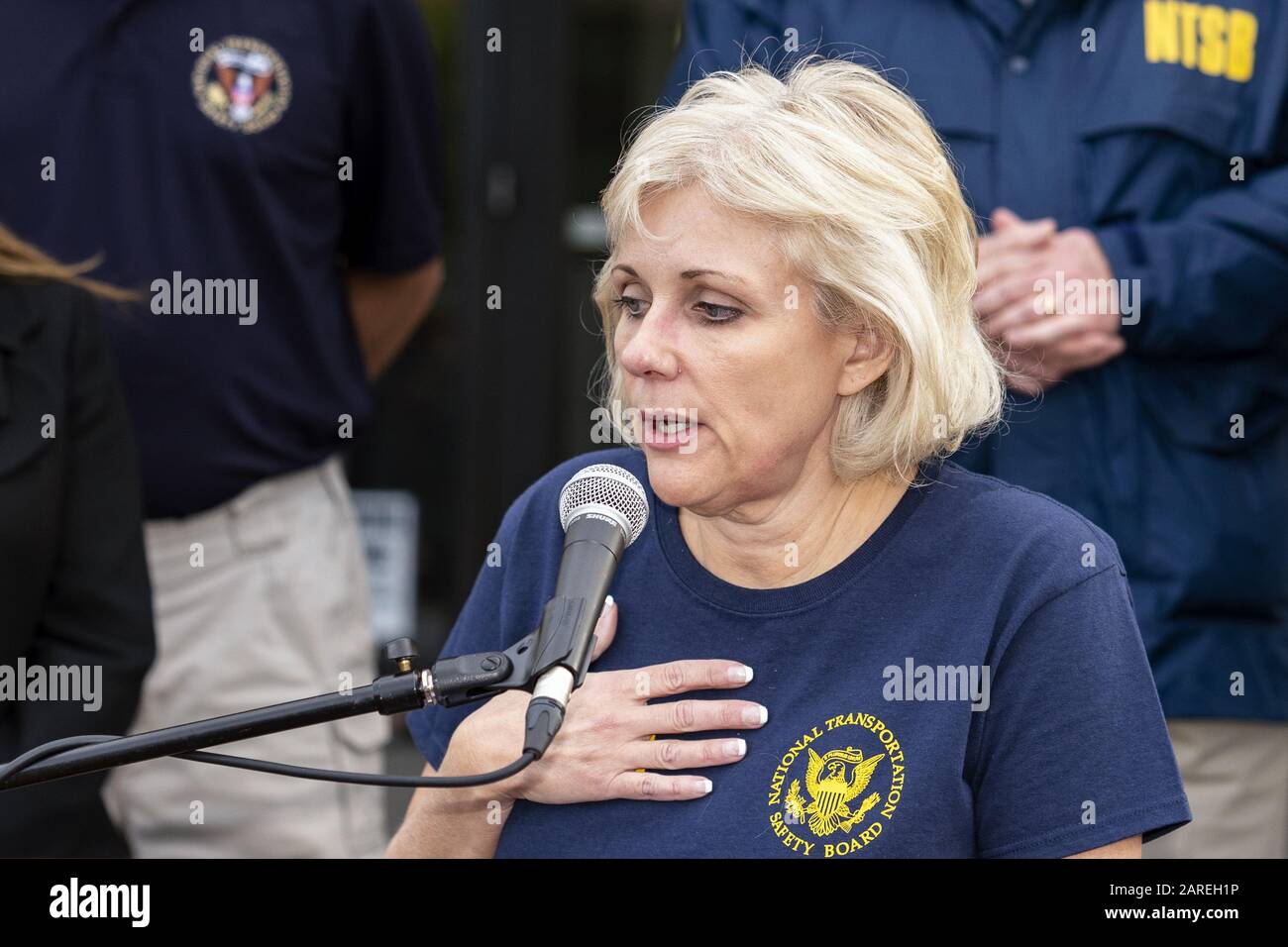 Malibu, USA. 15th Mar, 2019. NTSB Board member Jennifer Homendy speaks ...