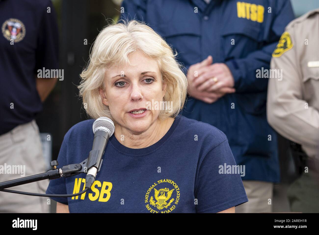 Malibu, USA. 15th Mar, 2019. NTSB Board member Jennifer Homendy speaks ...