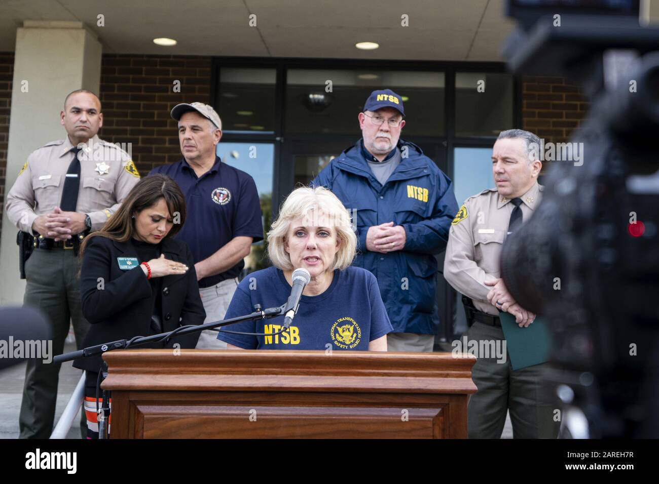 Malibu, USA. 15th Mar, 2019. NTSB Board member Jennifer Homendy speaks ...