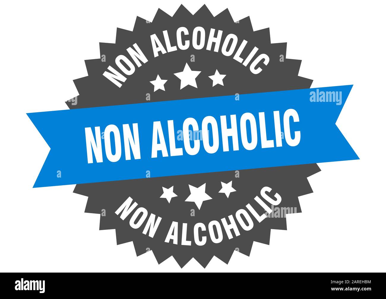 non alcoholic sign. non alcoholic circular band label. round non ...