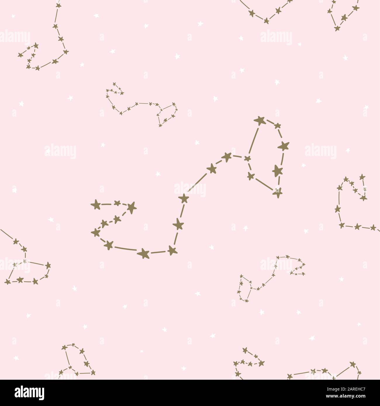Constellations stars seamless pattern, horoscope, decoration. Suitable ...