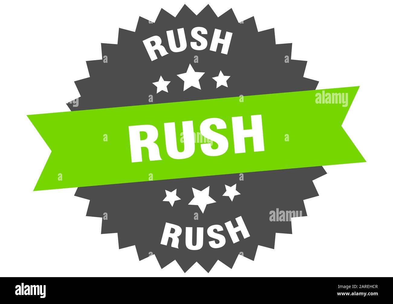 rush sign. rush circular band label. round rush sticker Stock Vector ...