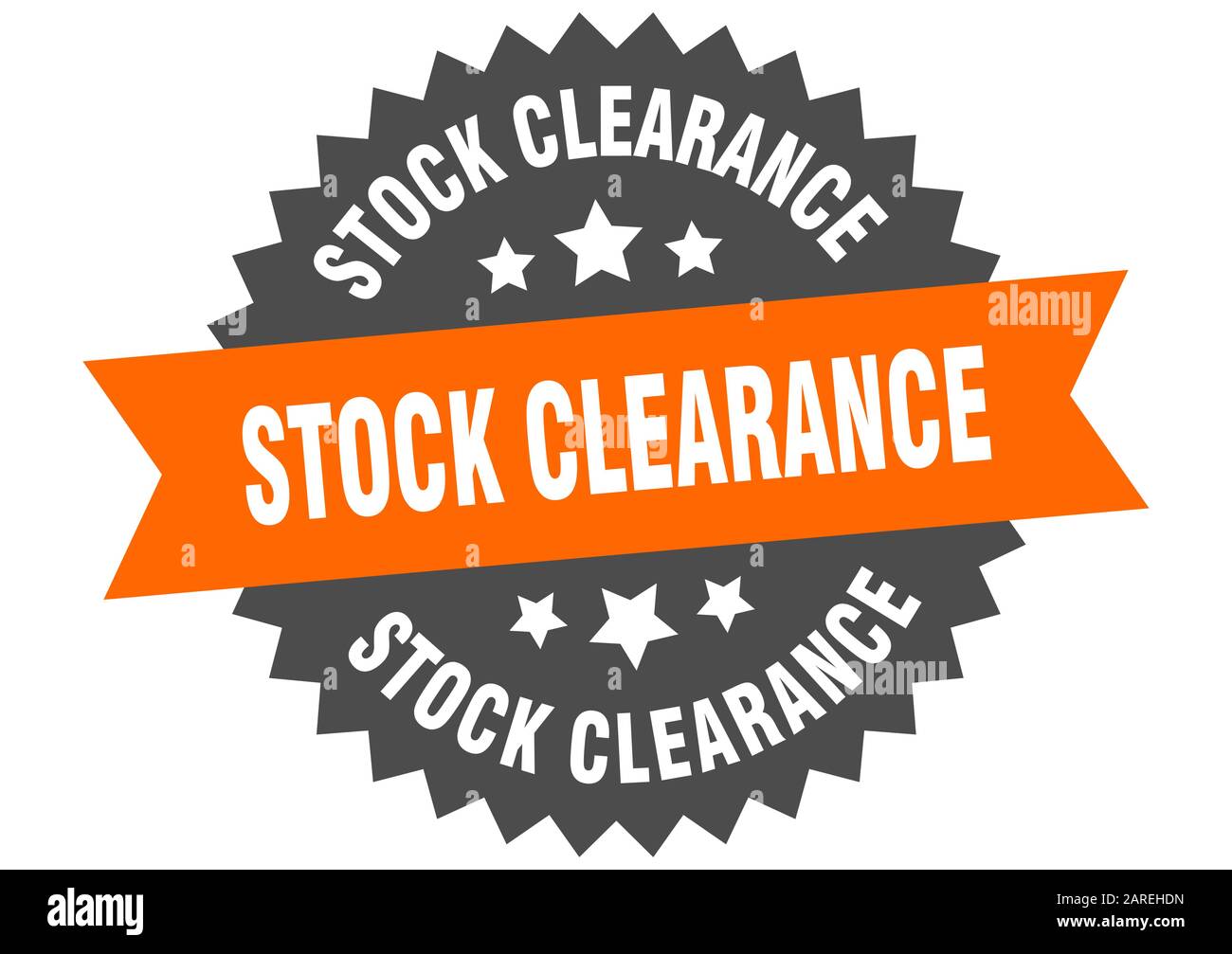 stock clearance sign. stock clearance circular band label. round stock ...