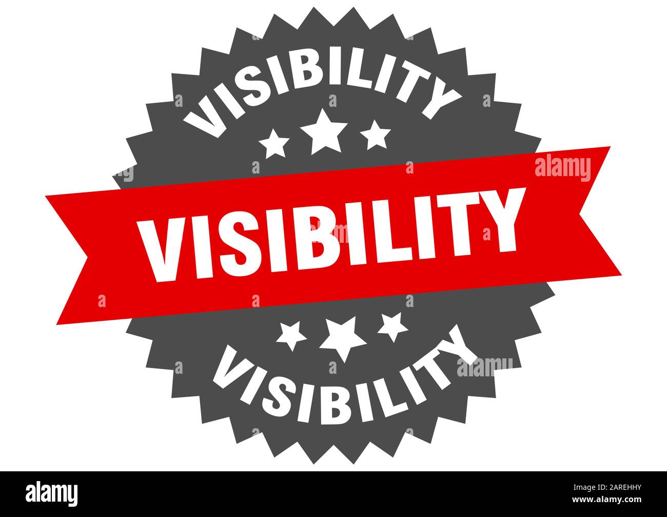 visibility sign. visibility circular band label. round visibility ...