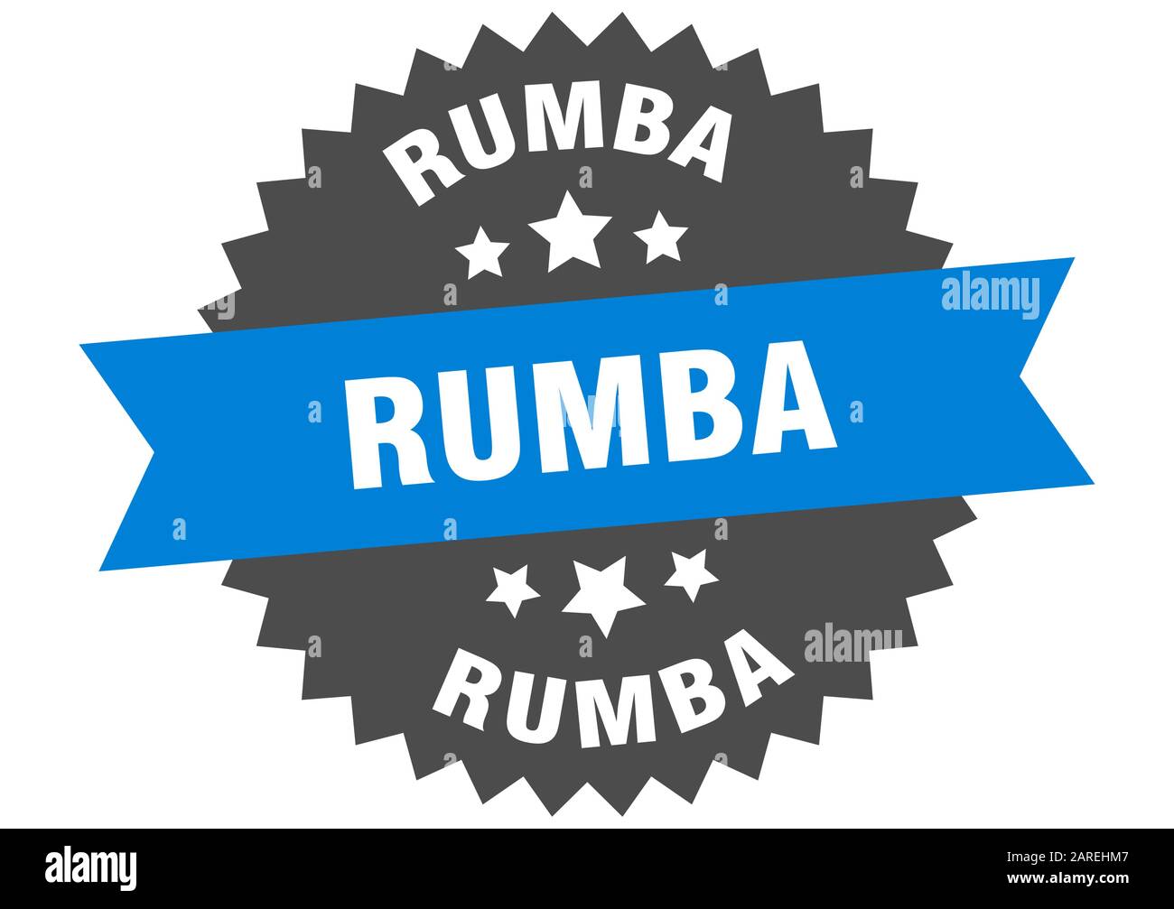 rumba sign. rumba circular band label. round rumba sticker Stock Vector ...