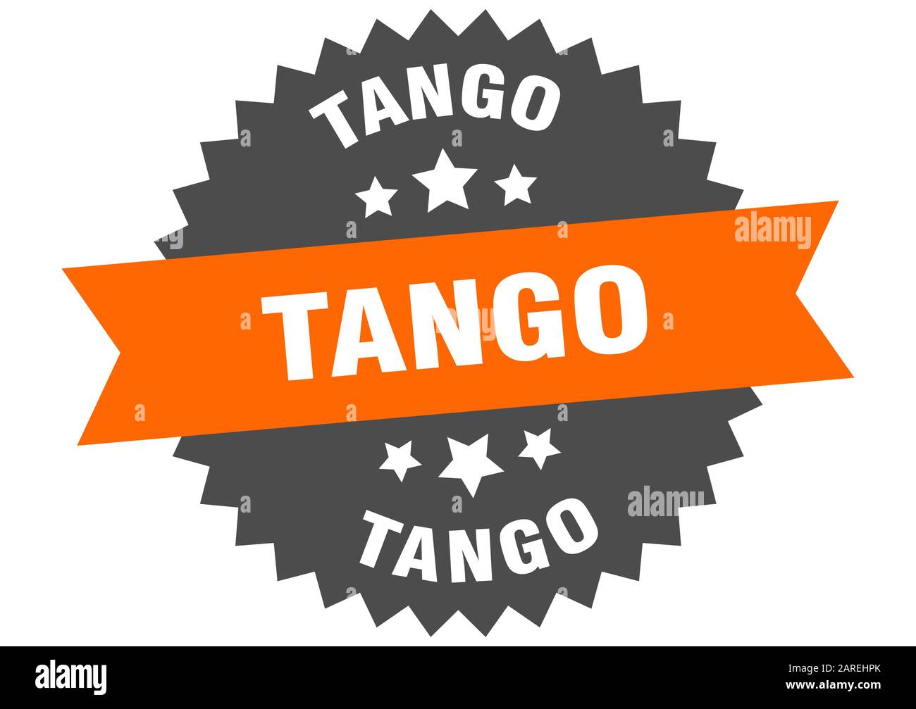 tango sign. tango circular band label. round tango sticker Stock Vector ...