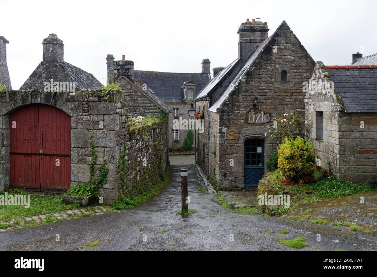 Locronan in Brittany, a celtic town in france Stock Photo - Alamy