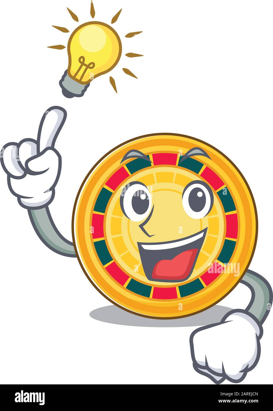 Have an idea gesture of roulette cartoon character design Stock Vector ...