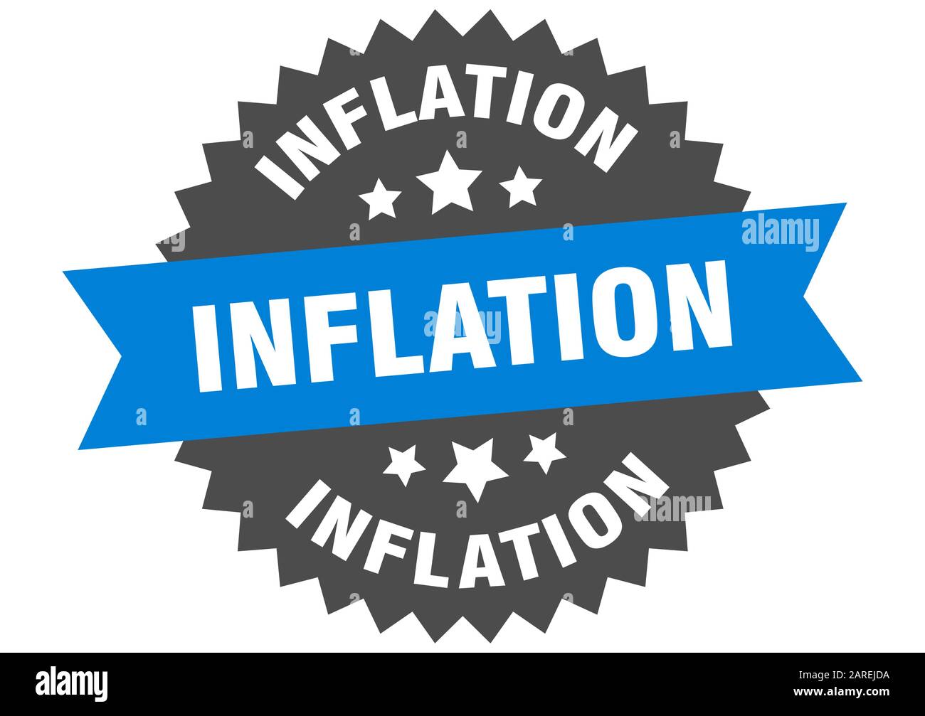 inflation sign. inflation circular band label. round inflation sticker ...