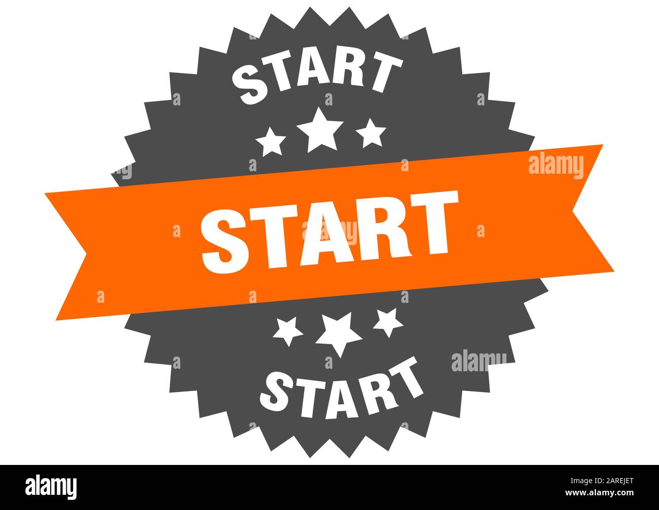 start sign. start circular band label. round start sticker Stock Vector ...