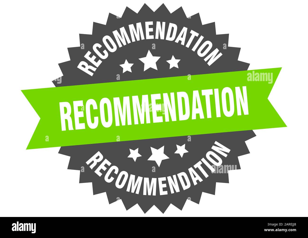 recommendation sign. recommendation circular band label. round ...