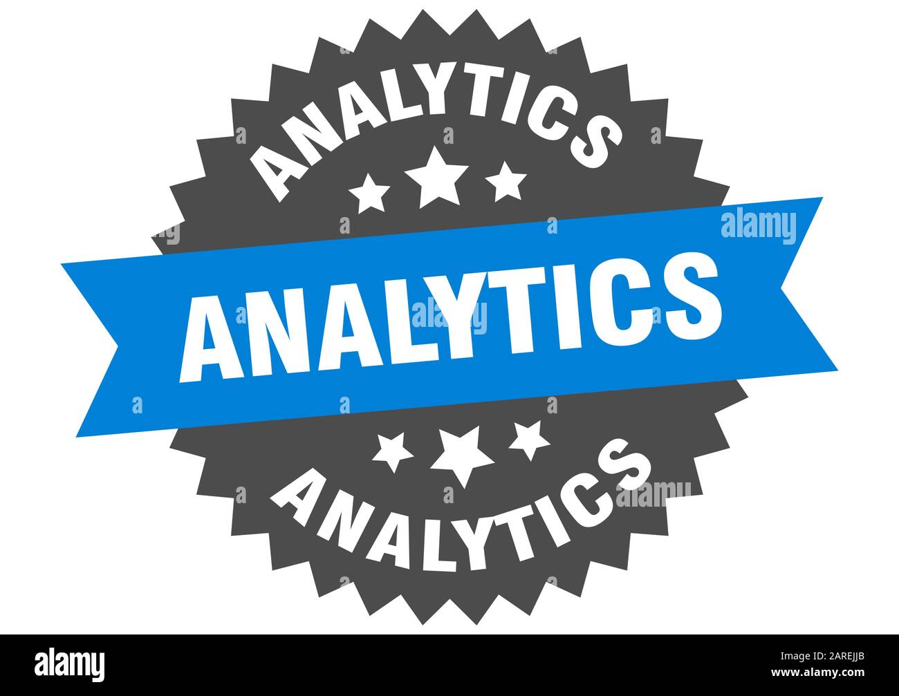 analytics sign. analytics circular band label. round analytics sticker ...