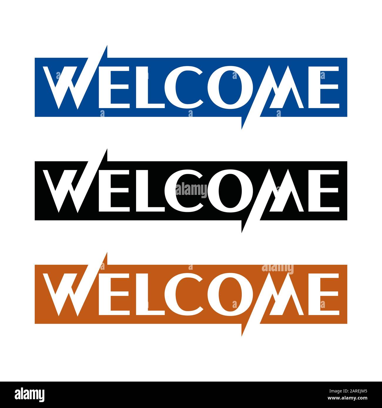 Welcome letters/word on a white background. Illustration of celebration ...