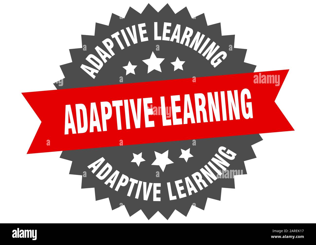 adaptive learning sign. adaptive learning circular band label. round adaptive learning sticker ...