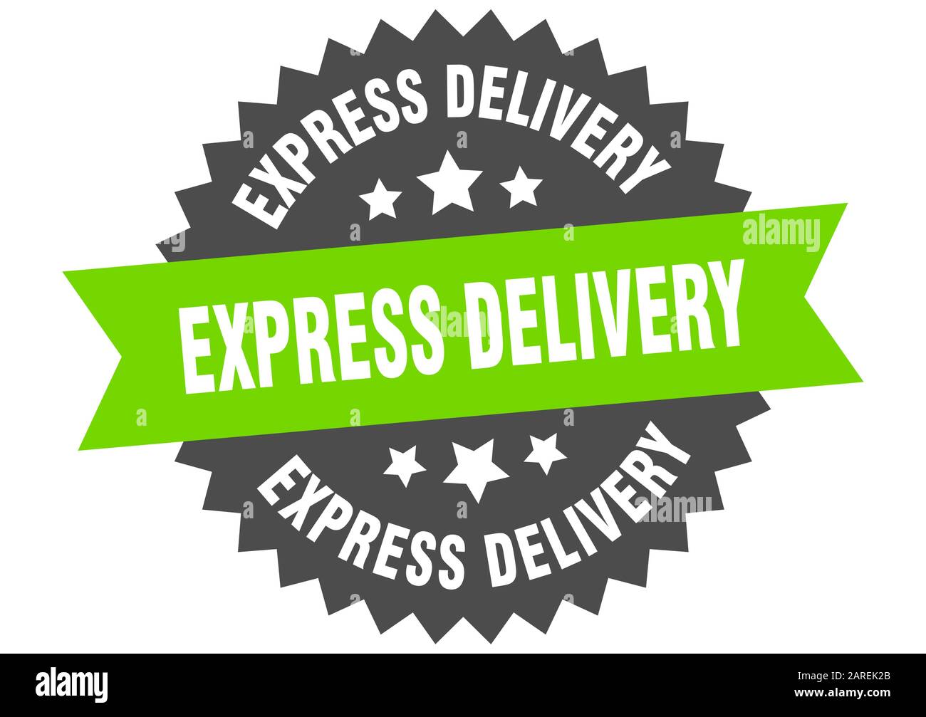 express delivery sign. express delivery circular band label. round ...