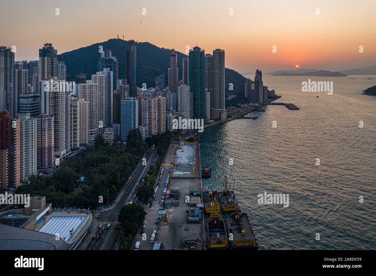 Private housing of Hong Kong from drone view Stock Photo - Alamy