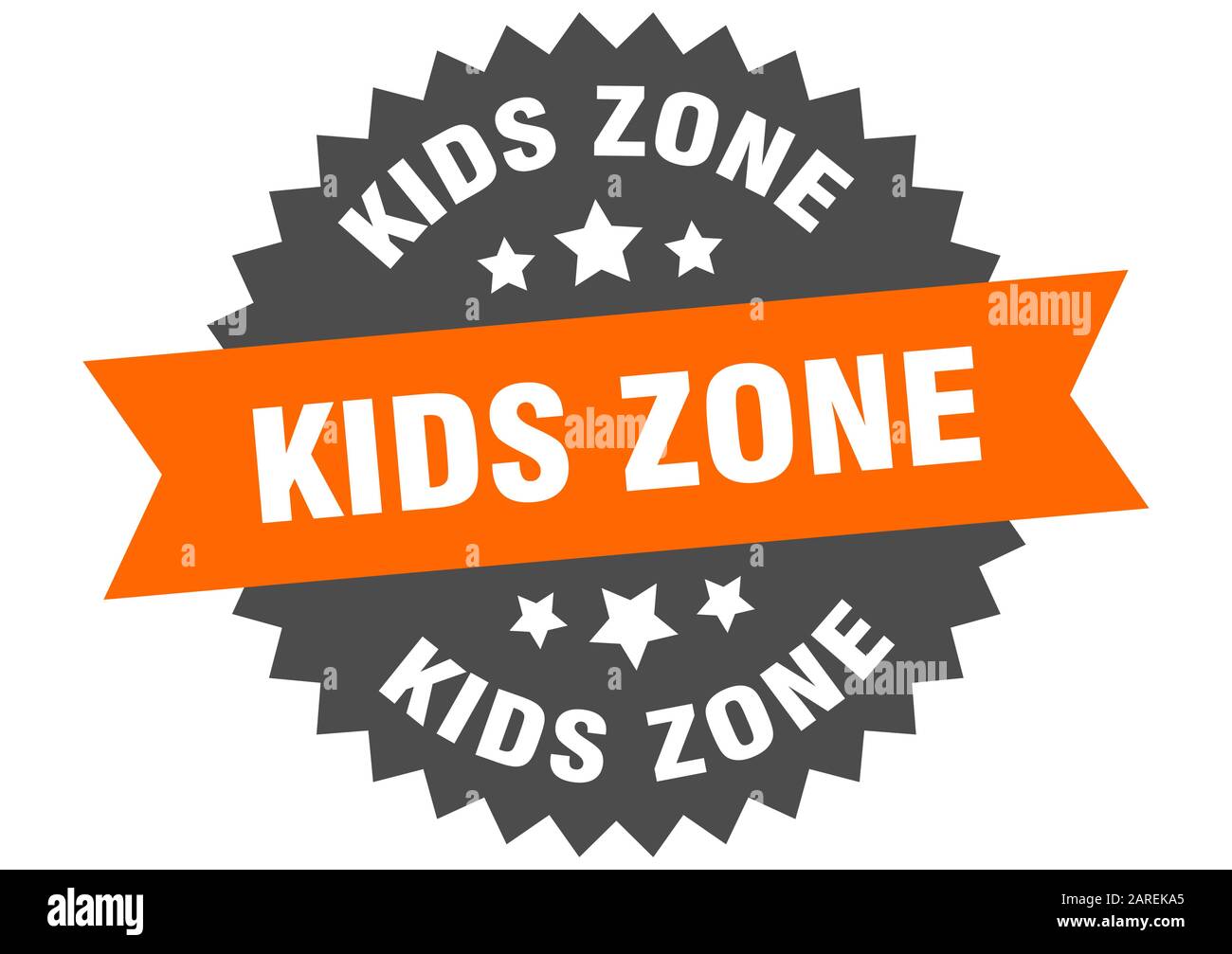 kids zone sign. kids zone circular band label. round kids zone sticker ...