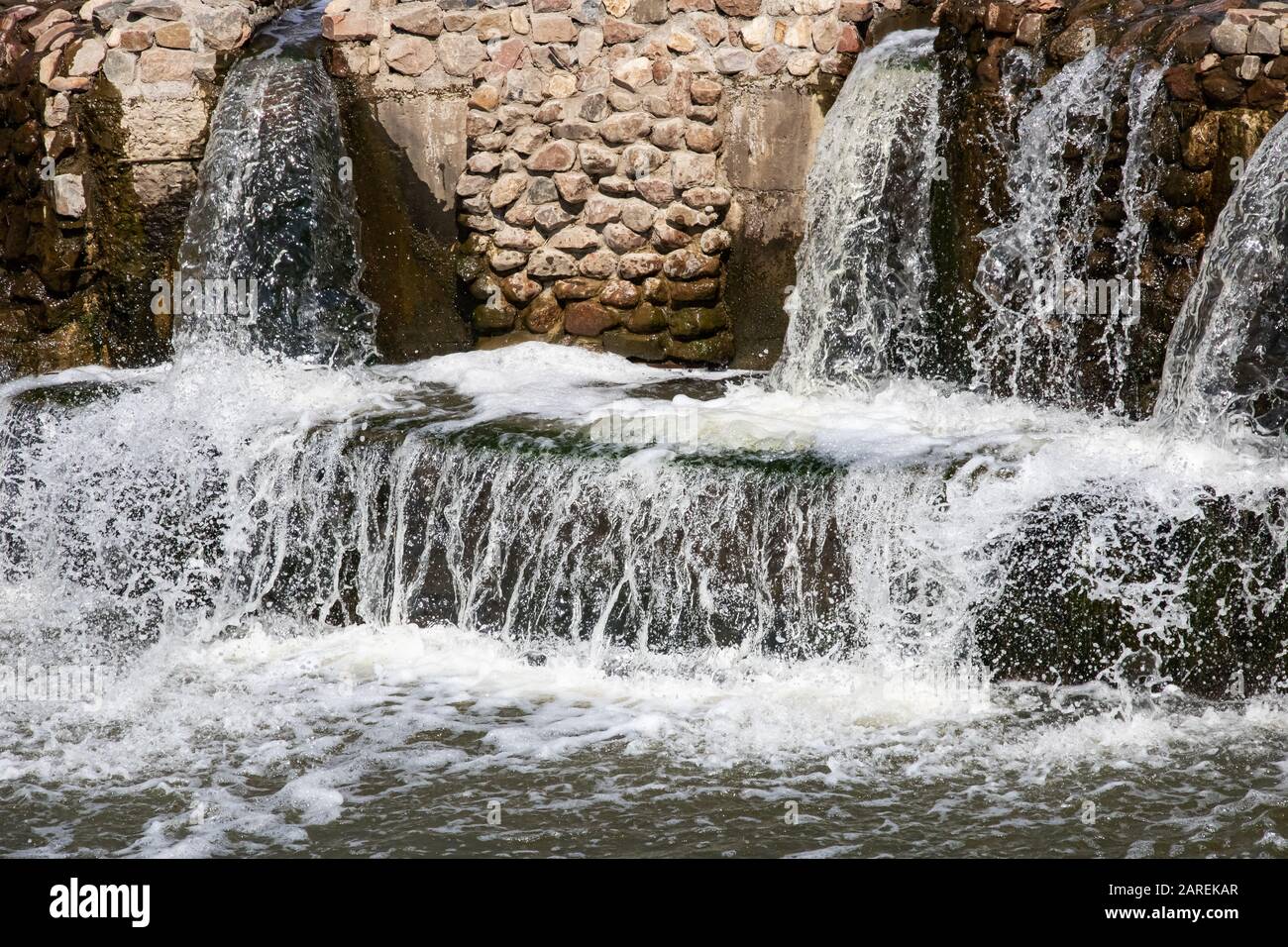 Small pure waterfall on stone hi-res stock photography and images - Alamy