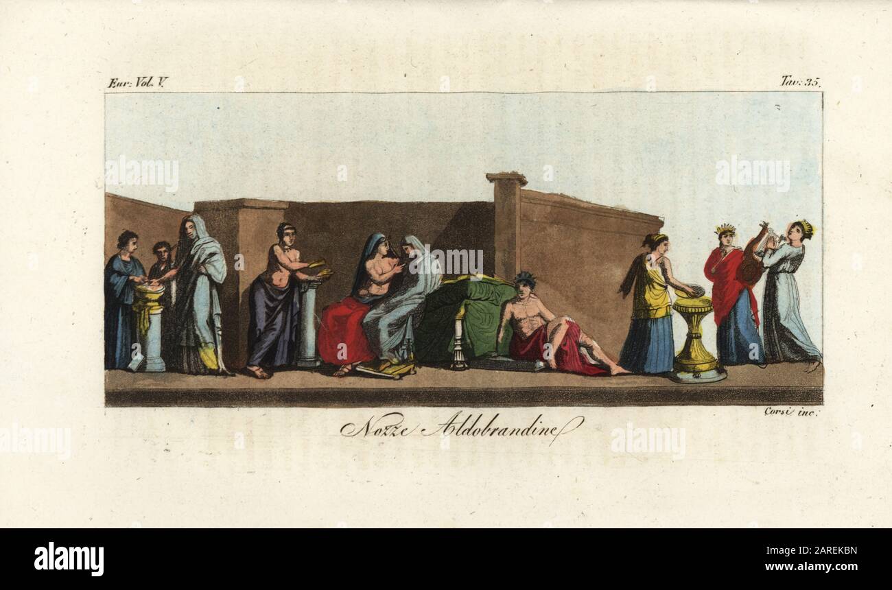 Roman fresco the aldobrandini wedding hi-res stock photography and ...