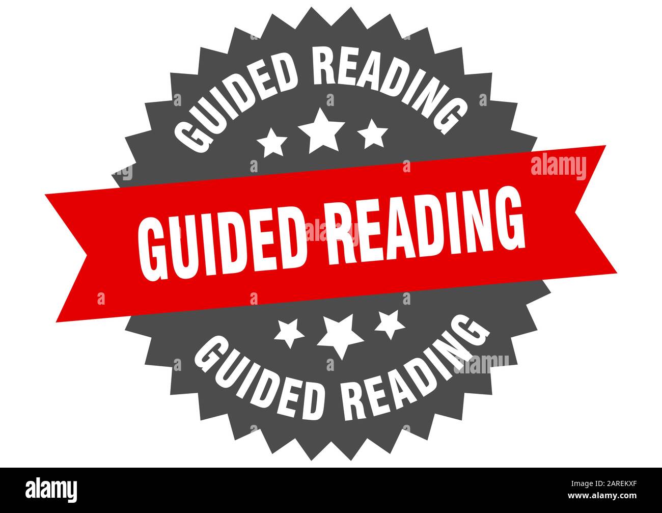 guided reading sign. guided reading circular band label. round guided ...