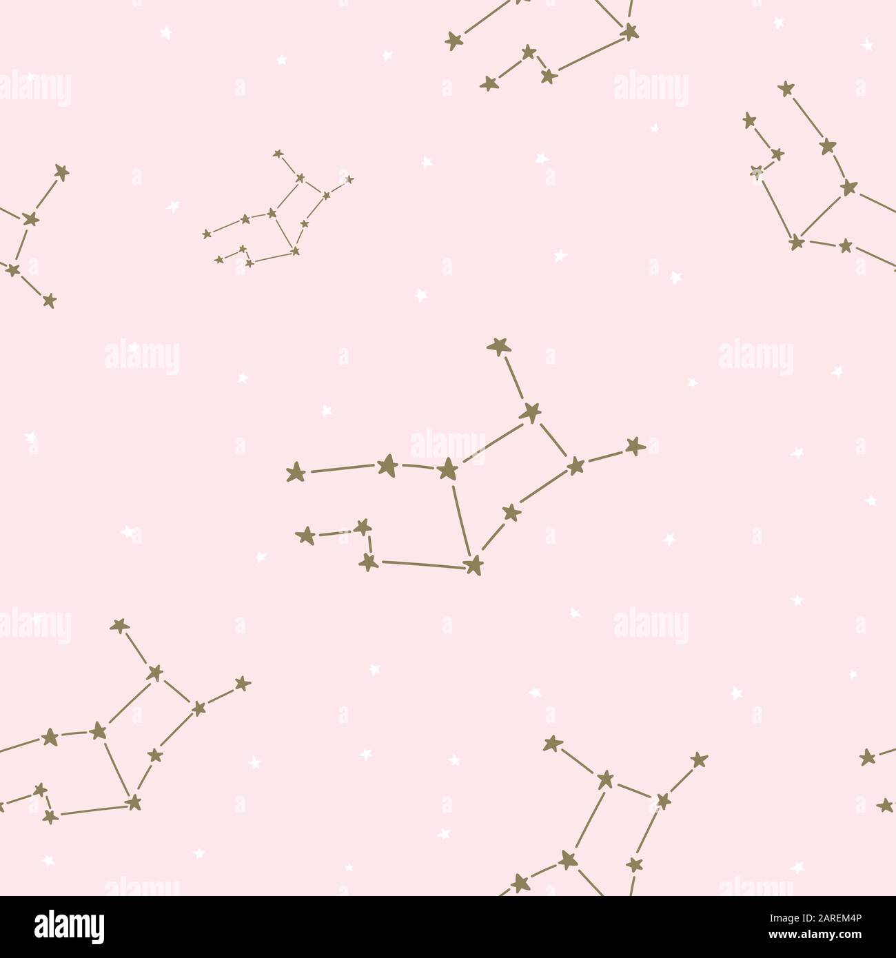 Constellations stars seamless pattern, horoscope, decoration. Suitable ...