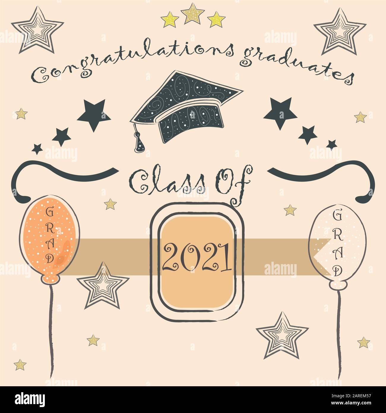 Graduation Class of Two Thousand Eighteen. Paper Background. Vector ...