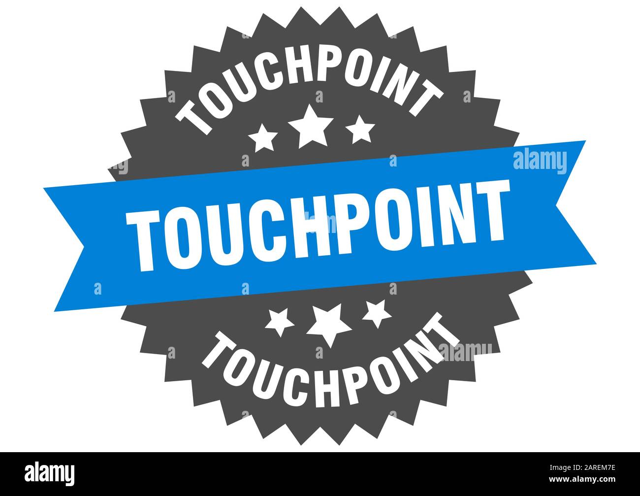 touchpoint sign. touchpoint circular band label. round touchpoint ...