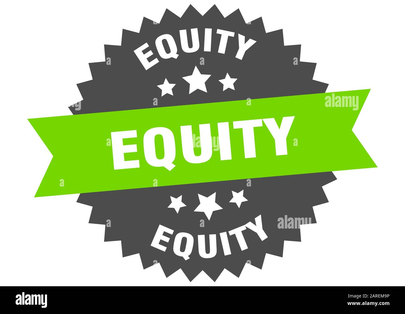 equity sign. equity circular band label. round equity sticker Stock ...