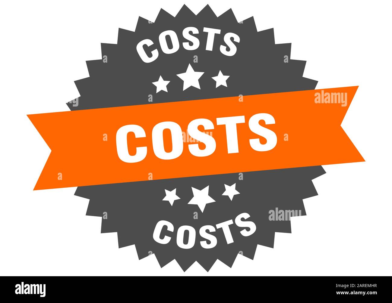 costs sign. costs circular band label. round costs sticker Stock Vector ...