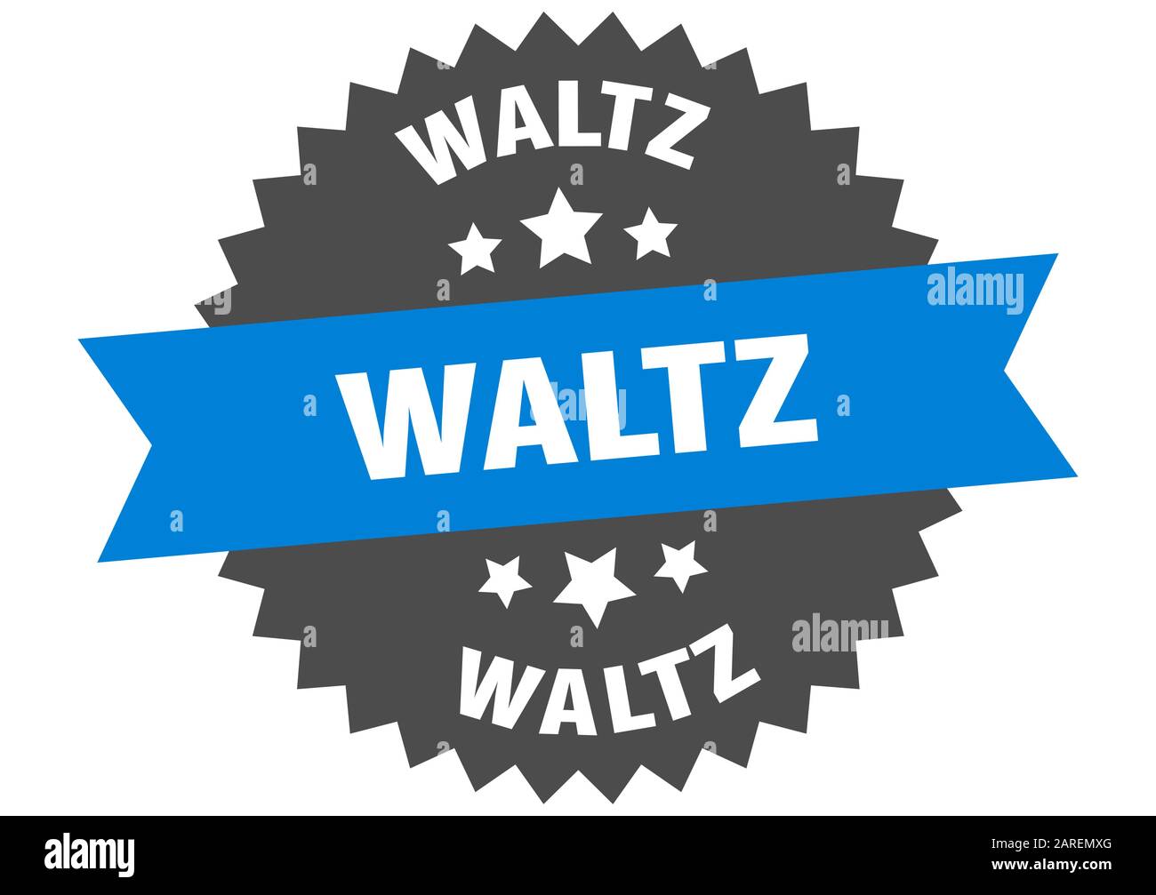 waltz sign. waltz circular band label. round waltz sticker Stock Vector ...