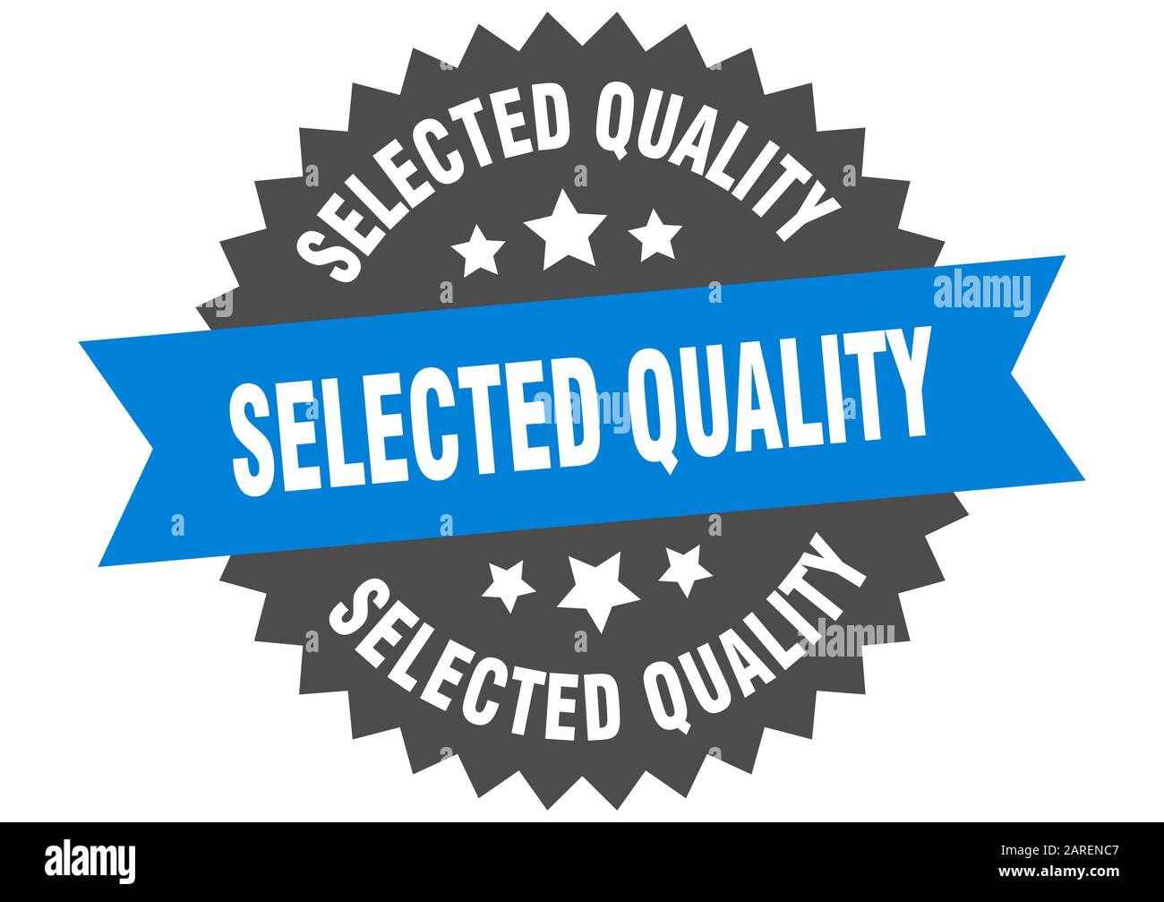 selected quality sign. selected quality circular band label. round ...