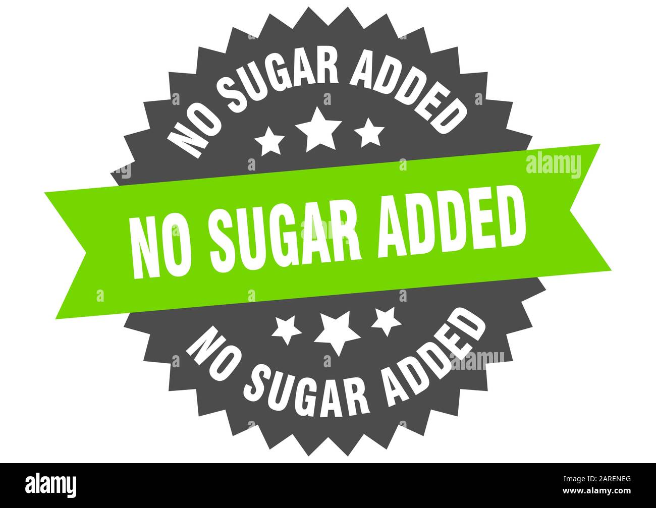 no sugar added sign. no sugar added circular band label. round no sugar ...